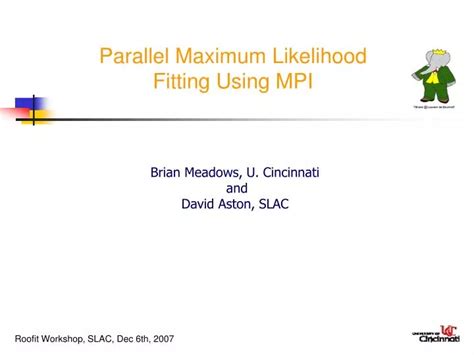 ppt parallel maximum likelihood fitting using mpi powerpoint