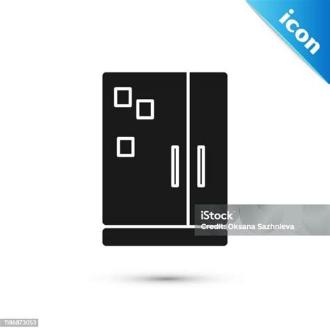 흰색 배경에 격리 된 검은 색 냉장고 아이콘입니다 냉장고 냉장고 냉장고 가전 기술 및 가전 제품 벡터 일러스트레이션 0명에 대한 스톡 벡터 아트 및 기타 이미지 Istock