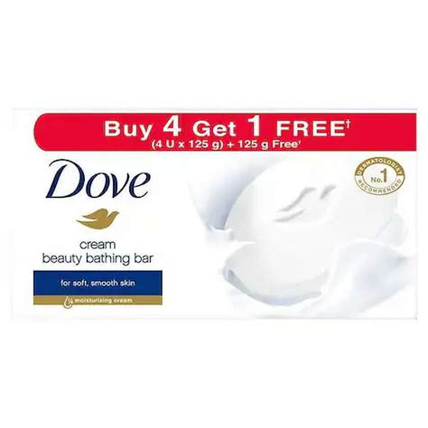 Dove Cream Beauty Bathing Bar 125 G Buy 4 Get 1 Free