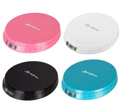 모카홀릭 레트로 감성 휴대용 미니 시디 플레이어 Byron Statics Cd Player 블랙 핑크 블루 화이트 위시버킷