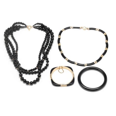 Group Of Black Onyx Jewelry Items Lot 3215 Luxury Accessories Jewelry And Silvermar 16 2023