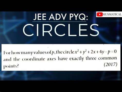 JEE ADV PYQ CIRCLES YouTube