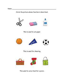 Speech Therapy Attributes Function Of Objects Expressive And Receptive