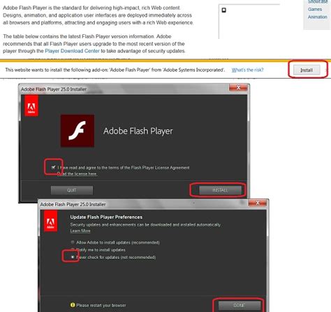 Install Adobe Flash Player 25 For Internet Explorer