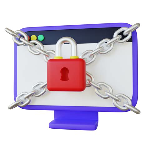 Encrypted Desktop Pc 3d Illustration 14219597 Png