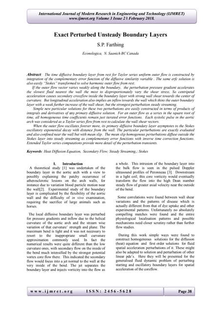 Exact Perturbed Unsteady Boundary Layers Pdf