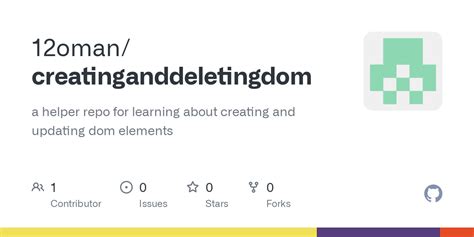 Github 12omancreatinganddeletingdom A Helper Repo For Learning About Creating And Updating