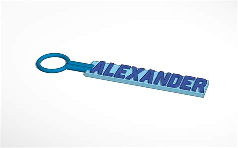 3d Design Alexander Keychain Tinkercad