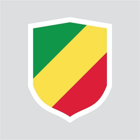 Premium Vector Congo Flag Shield Shape Frame
