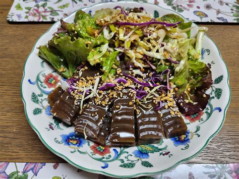 도토리 묵 마요야채 샐러드 도토리 묵 야채무침