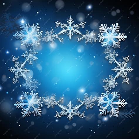 Premium Photo Vector Realistic Snowflake Border