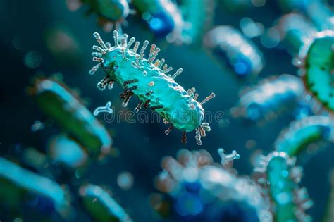 Microscopic World Of Bacteria Stock Illustration Illustration Of