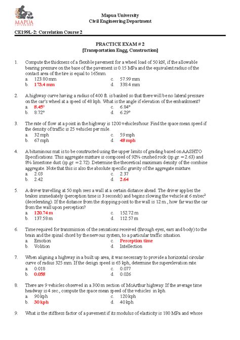 2q2223 P E 2 Correl 2 Civil Engineering Department Ce199l 2 Correlation Course 2