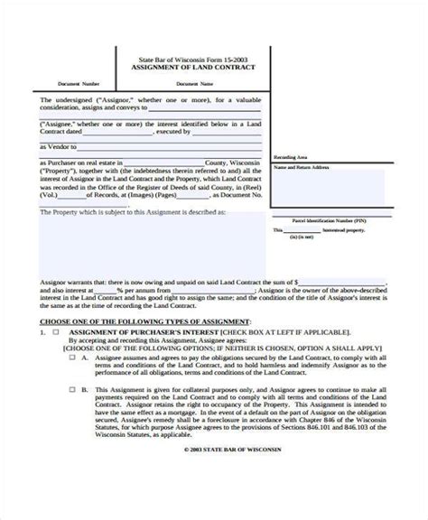 Free 7 Contract Assignment Forms In Pdf Ms Word