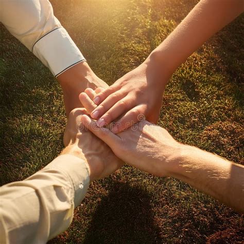 Business Teamwork Join Hands Together For Freedom Stock Illustration