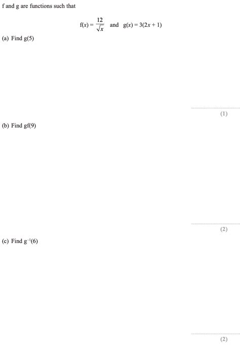 Gcse Maths Test Functions Edexcel