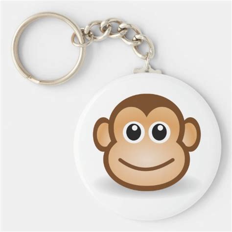 Cute Monkey Face Keychain