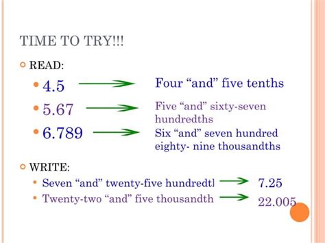 Place Value And Decimals PPT