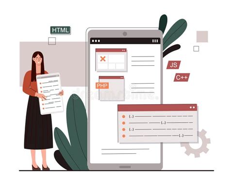 app development concept stock vector illustration of management