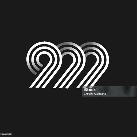 Desain Ikon Huruf Monogram 999 Ilustrasi Stok Unduh Gambar Sekarang