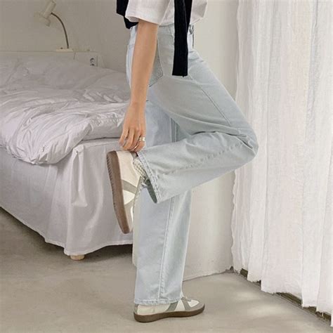 핫핑 Made 캔디팝 아이스연청 세미와이드 데님팬츠25~36 데일리 캐주얼 연청바지 청바지 빅사이즈하의 빅사이즈청바지 빅사이즈와이드연청바지 세미와이드핏 개강 캠퍼스