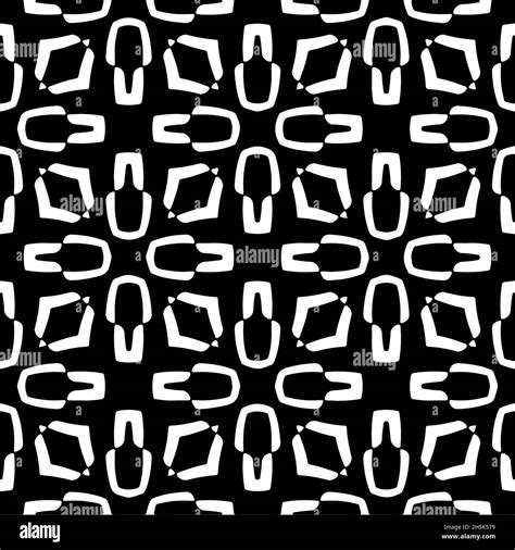 Vector Geometric Seamless Pattern Modern Geometric Background With Abstract Shapes Monochromatic