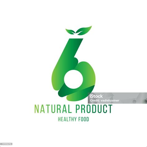로고 타입의 원래 숫자 6 로고 세계 생태에 대 한 녹색 나무 잎 천연 제품입니다 플랫 벡터 일러스트 레이션 Eps10 0명에 대한 스톡 벡터 아트 및 기타 이미지 Istock