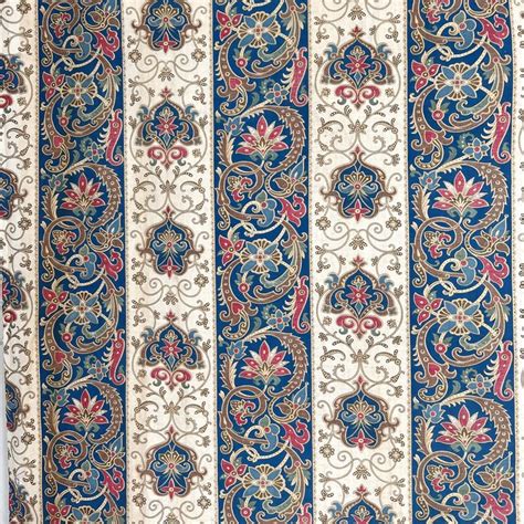 Multidirectional Hand Block Printed Antique Fabric Linen Cotton French