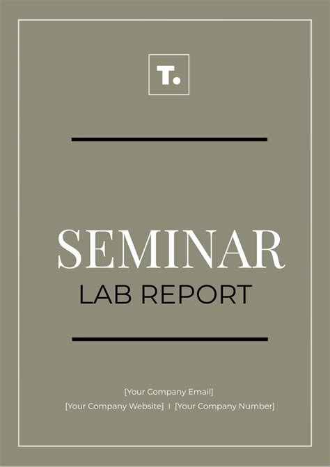 Free Seminar Lab Report Template To Edit Online