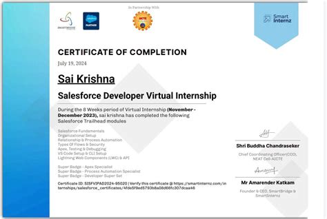 Sai Krishna On Linkedin Salesforcecertified Salesforceinternship Cloudcomputing Techinternship…