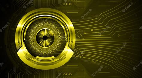 Premium Vector Eye Cyber Circuit Future Technology Concept Background