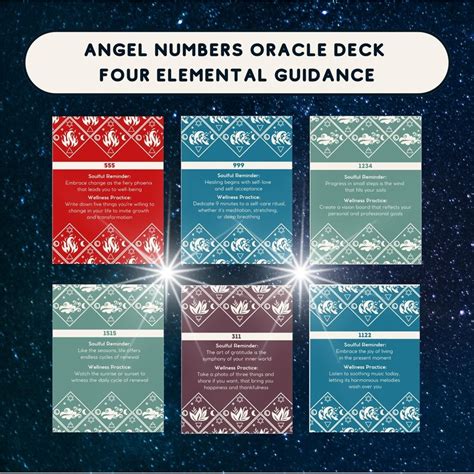 Bundle Angel Numbers Oracle Deck Printable Angel Numbers Card Unique