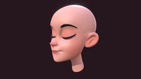 Girl Head Practice And First Sketchfab Test 3d Model By Dan Garcia Artsolitnox Elpistolero