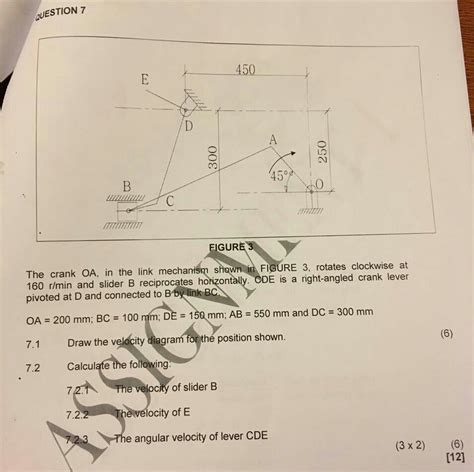 Solved The Crank OA In The Link Mechanism Shown In FIGURE Chegg Com