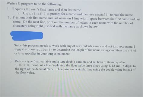 Solved Write A C Program To Do The Following 1 Requests