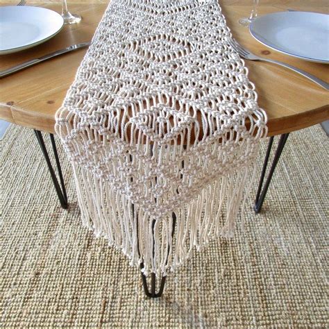 MACRAME PATTERN Table Runner Table Cloth Table Cover DIY Pdf Macrame Tutorial