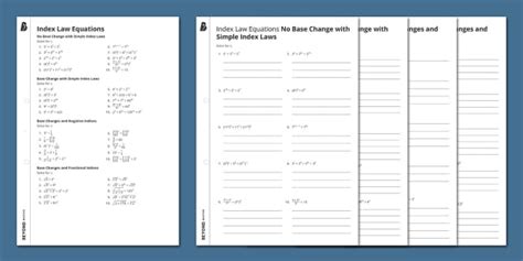 👉 Index Equations Worksheets Higher Gcse Beyond Maths
