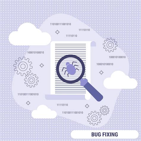 Premium Vector Bug Fixing Flat Design Style Vector Concept Illustration