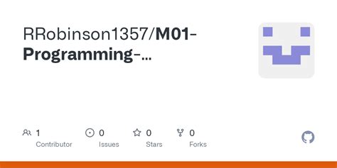 Github Rrobinson1357m01 Programming Assignment
