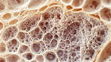 A Detailed Microscopic Photograph Of A Human Lung Alveolus And Its