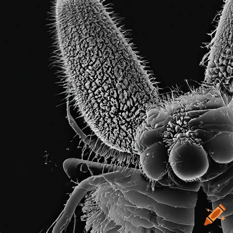 Many Insect Hairy Wings Raster Electron Microscope Photo Hires