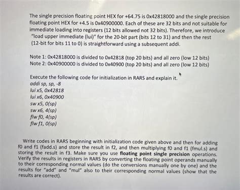 Solved The Single Precision Floating Point Hex For 6475 Is
