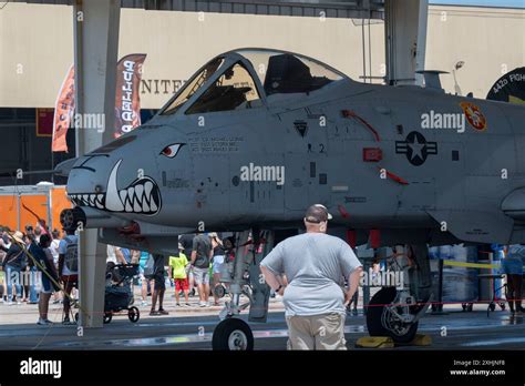 A Us Air Force A 10c Thunderbolt Ii Sits On The Flightline During The