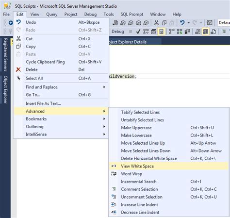 Working With Tabs And Spaces In Ssms Day 34 Wayne Sheffield