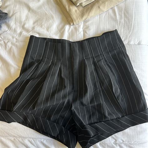 Alice Olivia High Waisted Striped Shorts So Cute Depop