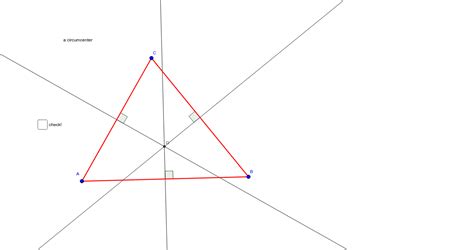 三角形の辺の垂直二等分線a circumcenter GeoGebra