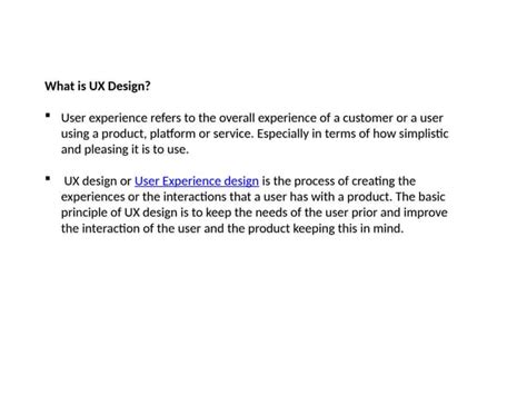User Interface And User Experience Pptpptx