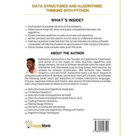 Data Structure And Algorithmic Thinking With Python Book Price In India Specs Reviews Offers