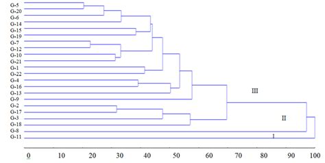 Dendrogram Obtained By The Upgma Method From The Dissimilarity