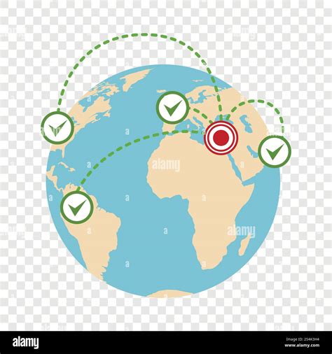 Global Migration Icon Flat Illustration Of Global Migration Vector